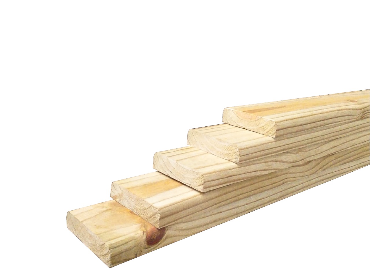 Deck Madeira de Pinus Tratado 2,1 cm x 9,5cm x 3,00 metros cx. 05 peças