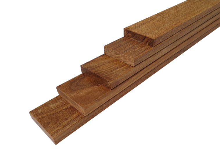 Barrote Cumaru 2,0cm x 4,5cm x 2,10 metros (caixa c/ 06 Peças)